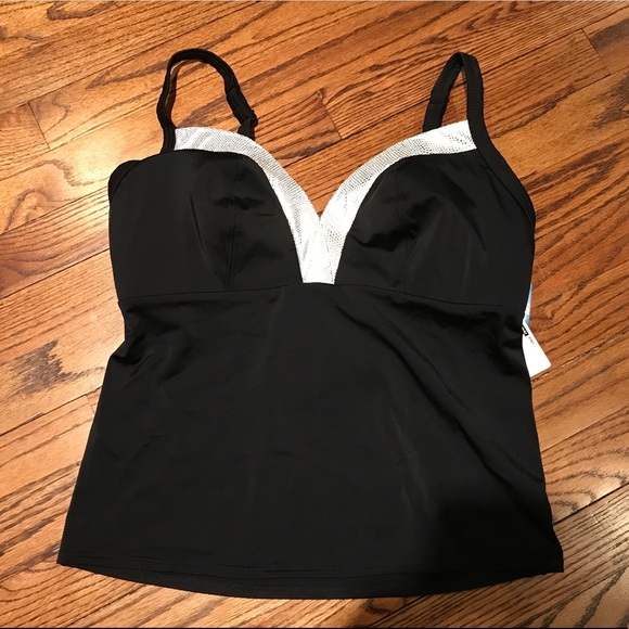 Freya | Swim | New Freya Magic Tankini Bra Top Black Silver 34f | Poshmark